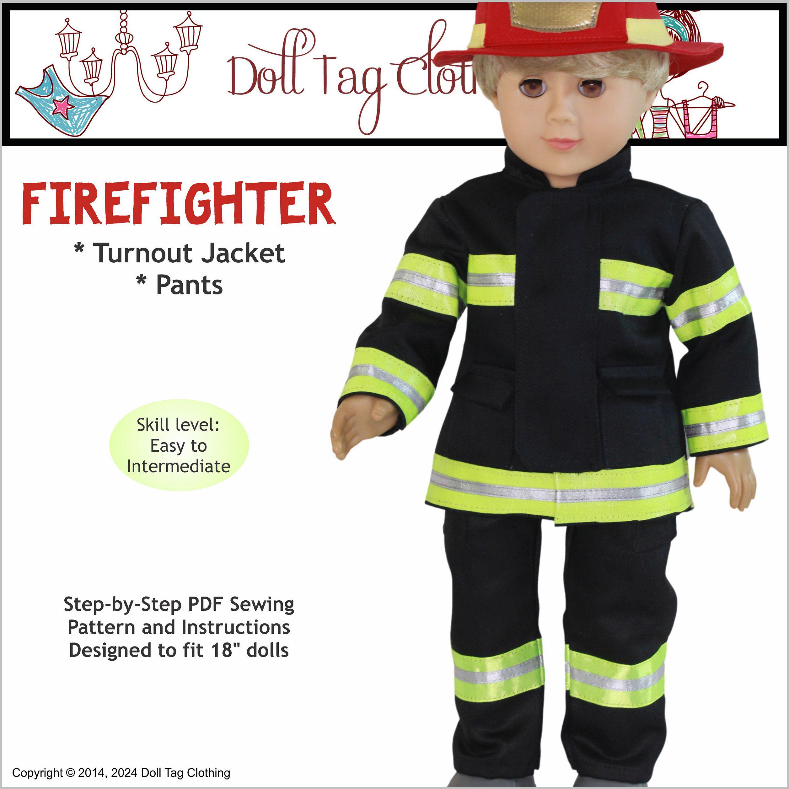 Firefighter Turnouts | PDF Sewing Pattern for 18 Inch Girl and Boy ...