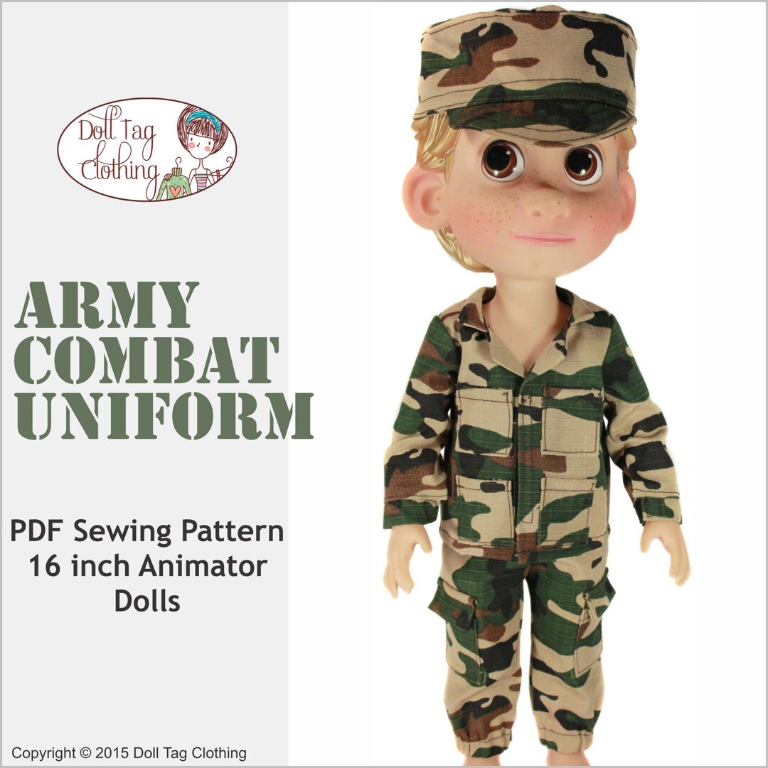 Army Combat Uniform | Jacket, Pants & Cap | PDF Sewing Pattern to Fit ...