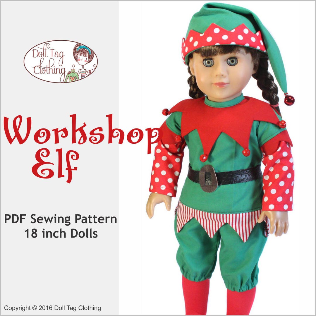 Santa's Workshop Elf Outfit | PDF Sewing Pattern for 18 Inch Girl and ...