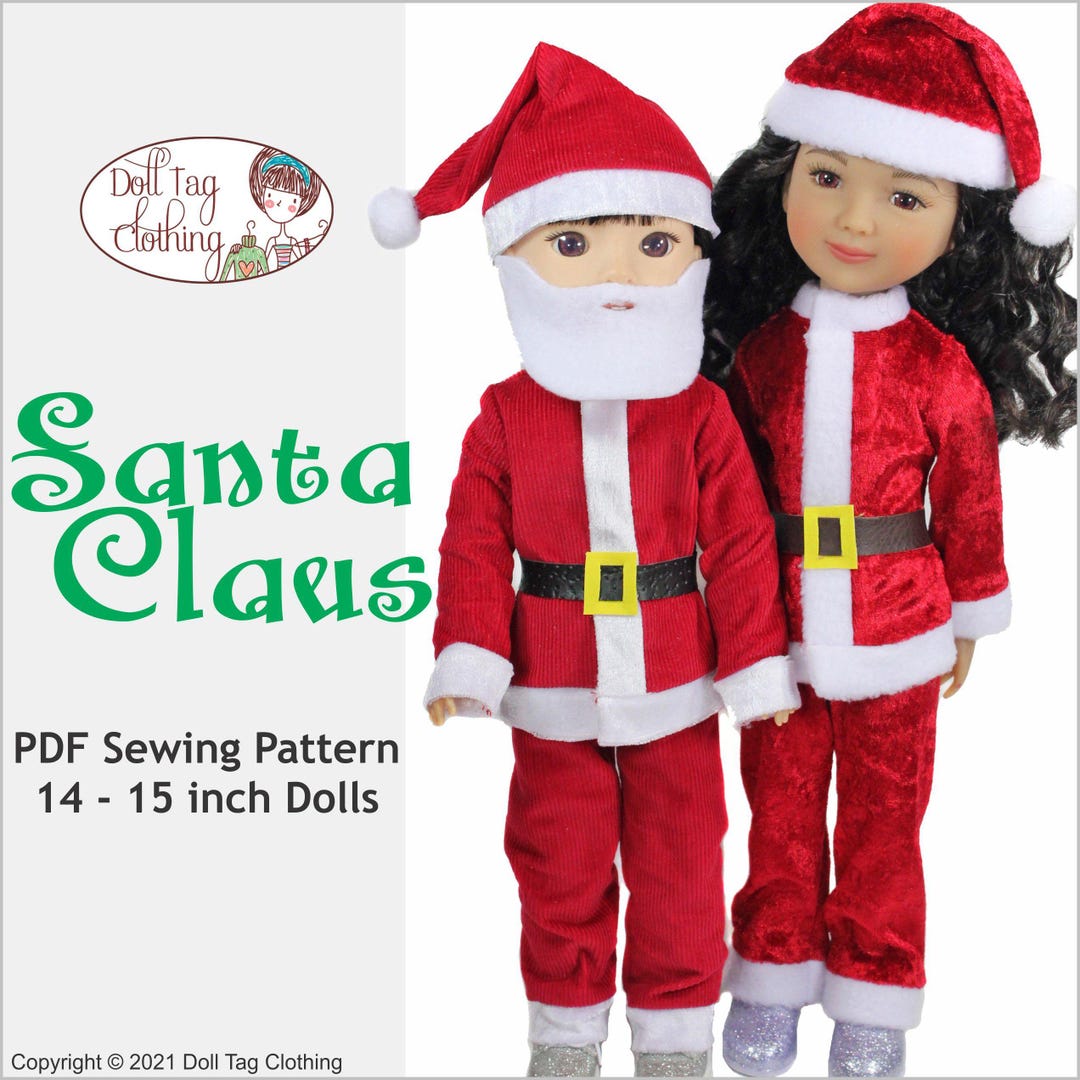 Santa Claus Suit | PDF Sewing Pattern for 14 and 14.5 and 15 Inch Dolls ...