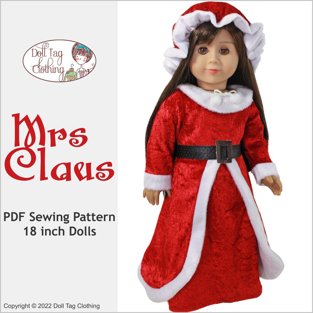 Mrs Claus Dress and Hat | Festive ~ Christmas | PDF Sewing Pattern for ...