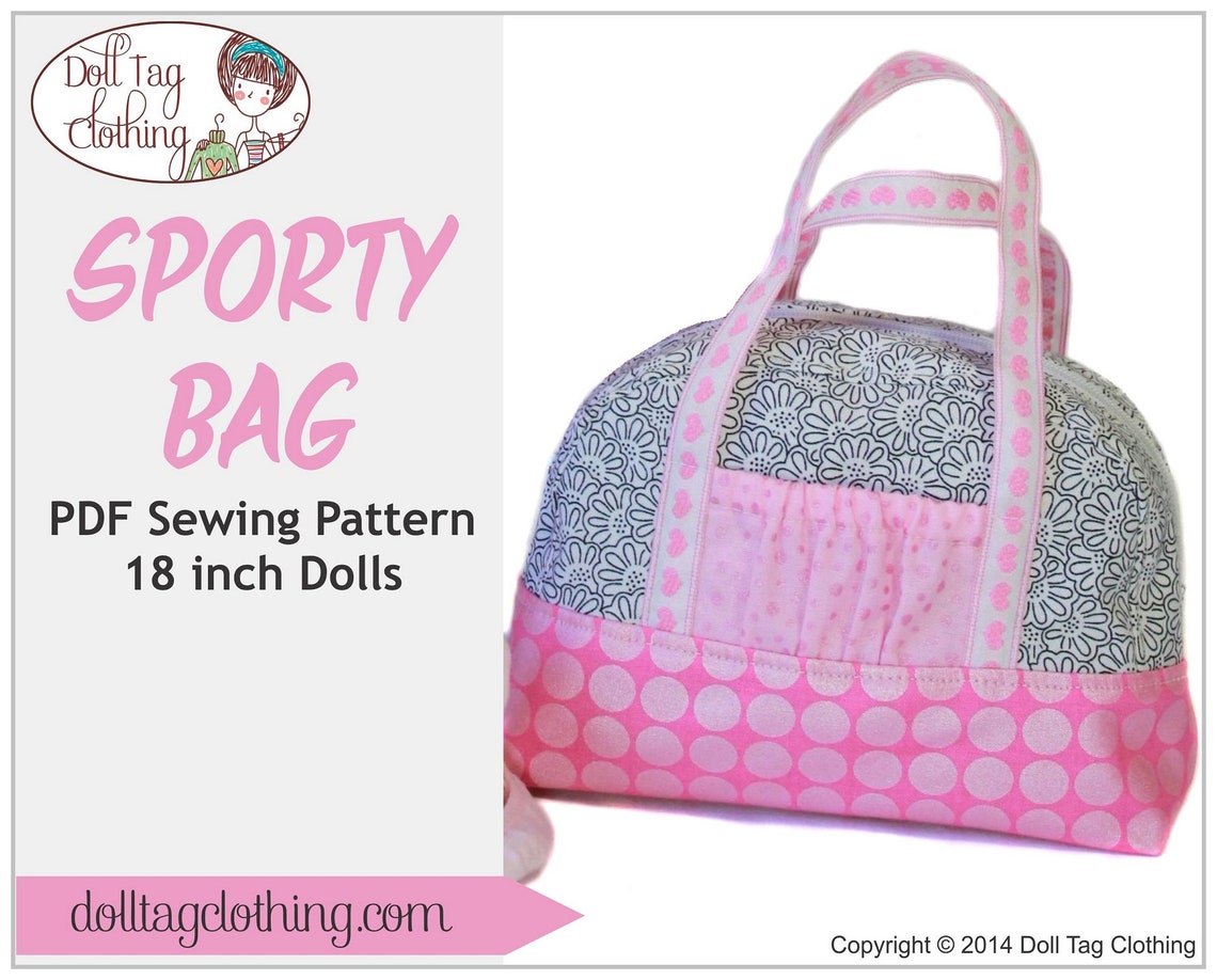 Sporty Bag PDF Sewing Pattern for 18 Inch Dolls Such as | Etsy