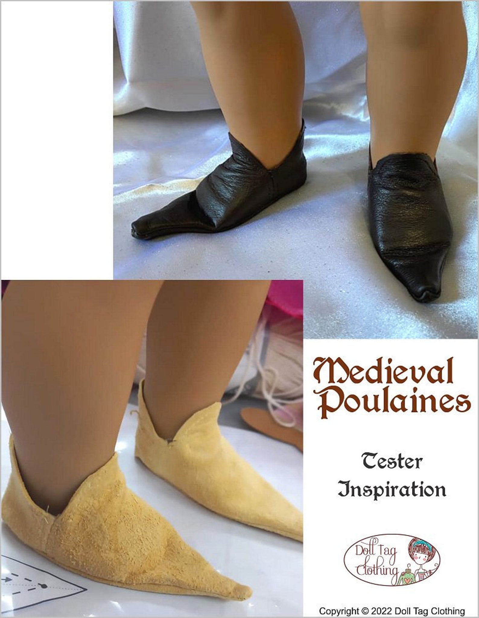 Medieval Poulaines Shoes | PDF Sewing Pattern for 18 Inch Girl and Boy ...