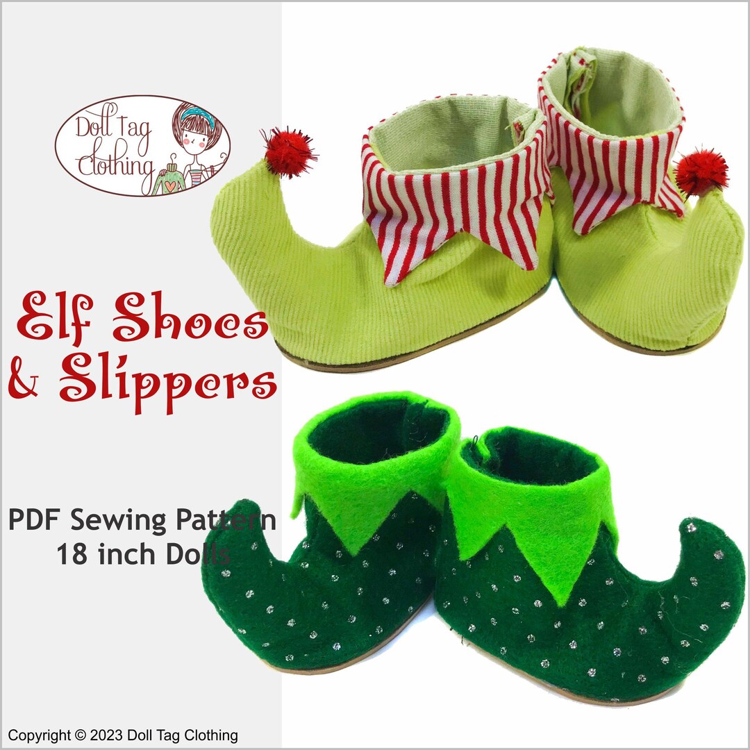 Elf Shoes and Slippers | Festive Christmas Shoes | PDF Sewing Pattern ...