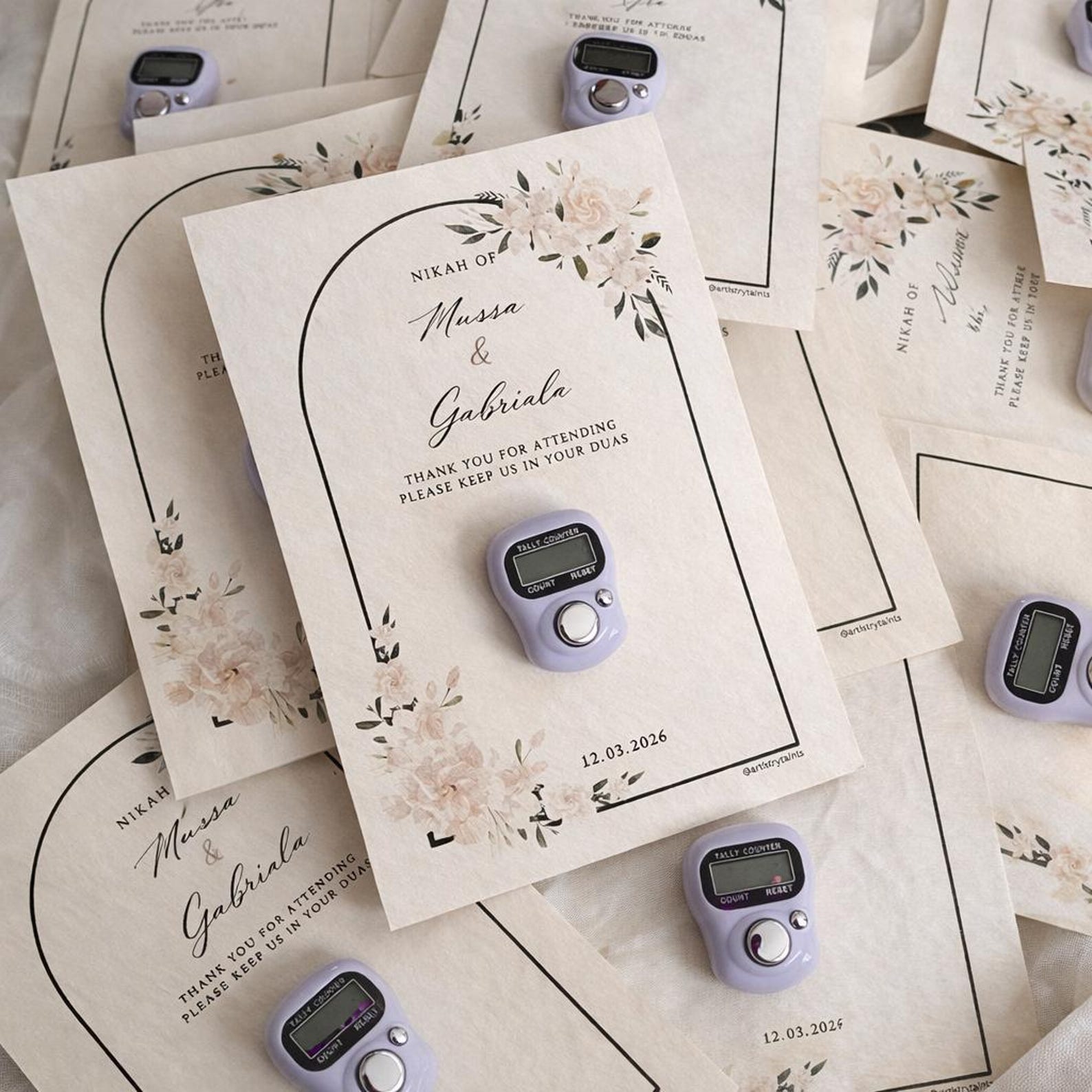 Personalized Nikah Wedding Favor | Prayer Counter Gift | Islamic ...
