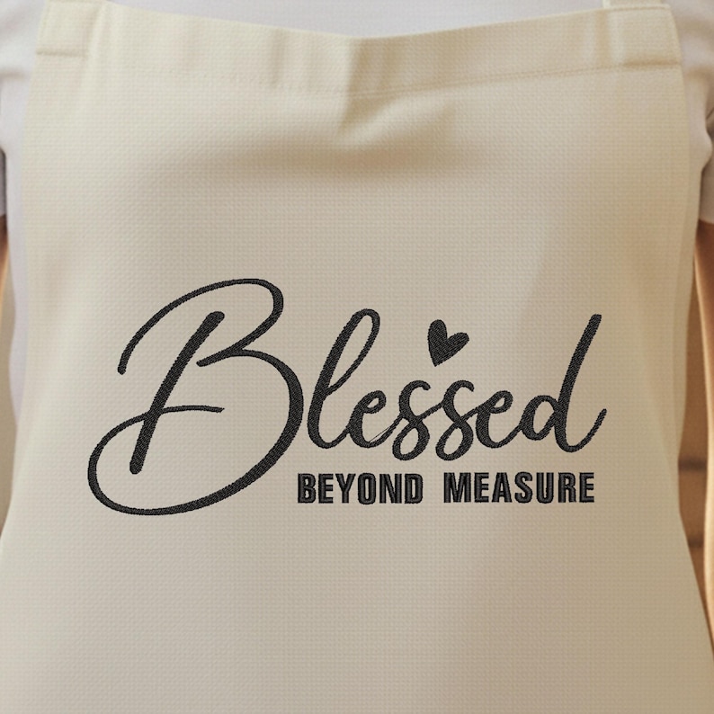 Blessed Beyond Measure Embroidery Design, Christian Faith Machine ...