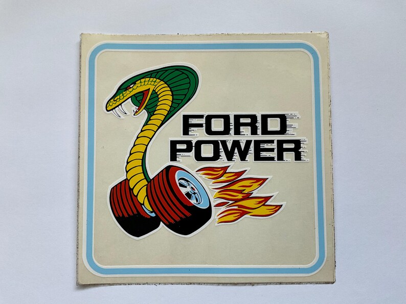 COBRA - Original 1960’s 70’s Racing Sticker FORD Shelby Mustang N.O.S ...