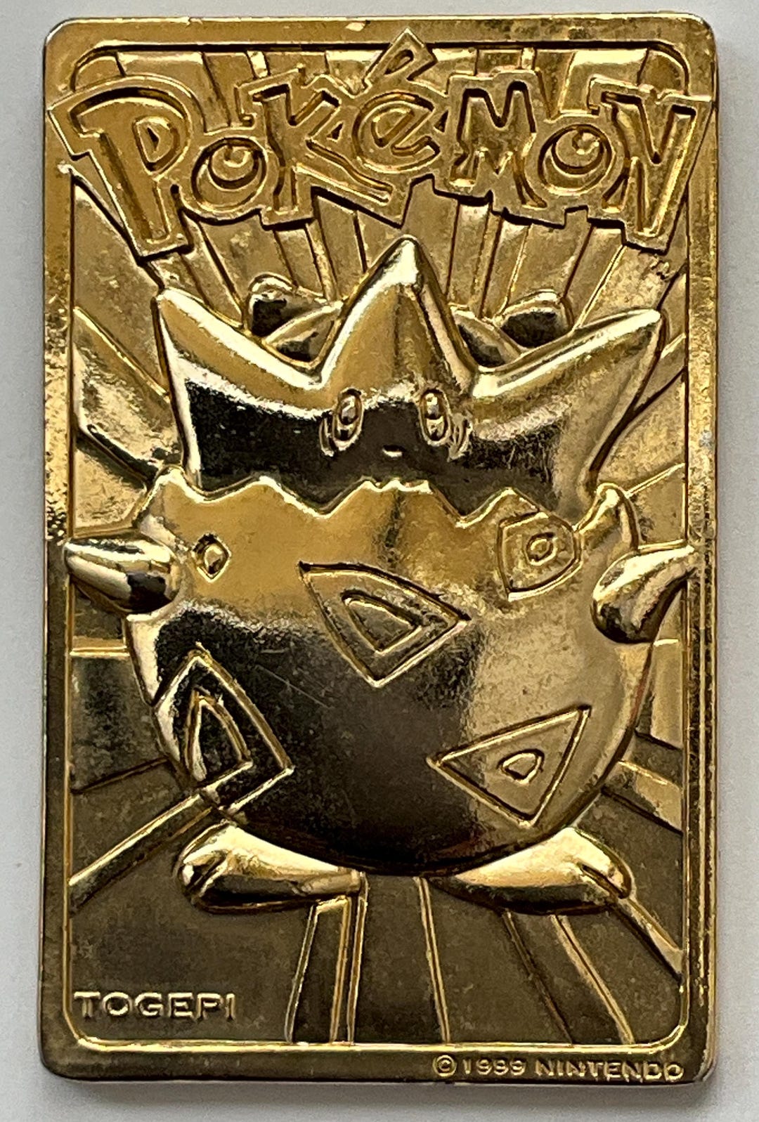 1999 Pokemon TOGEPI Burger King 23K Gold-plated Card Special Promo - Etsy