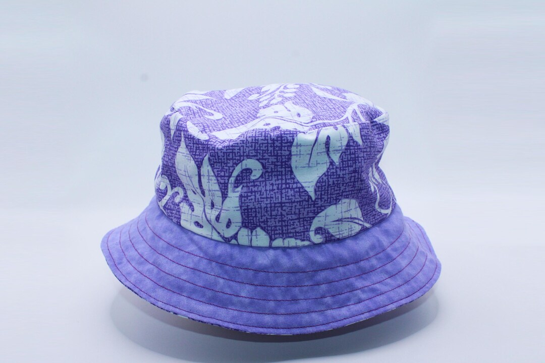 Hawaiian Tropical Reversible Bucket Hat - Lavender - Etsy