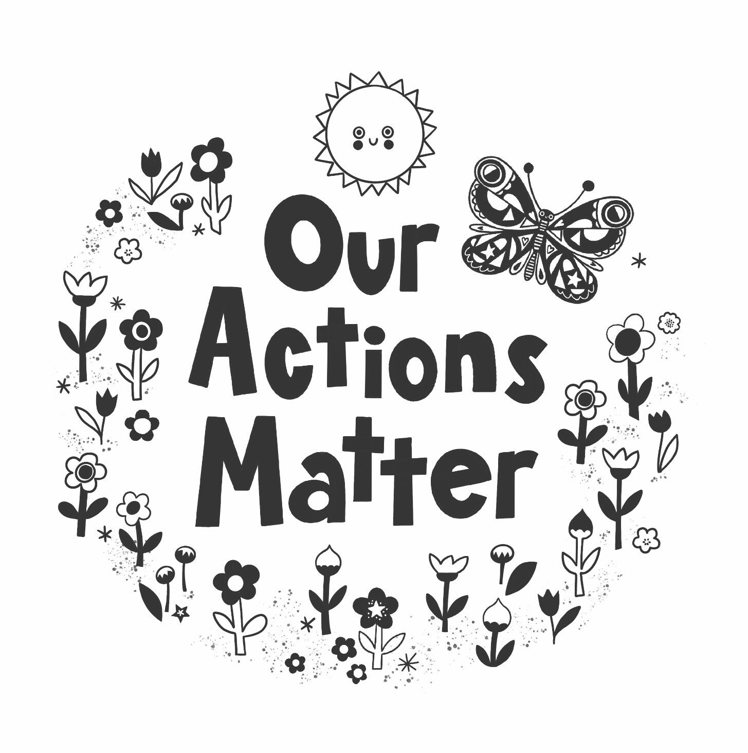 Our Actions Matter Hand silk screened graphic tee | Etsy