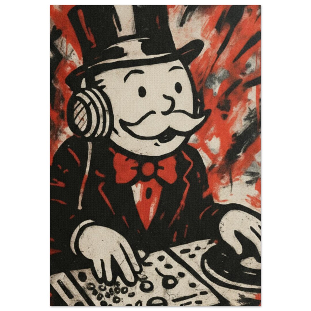 Mr Monopoly DJ Poster - Etsy