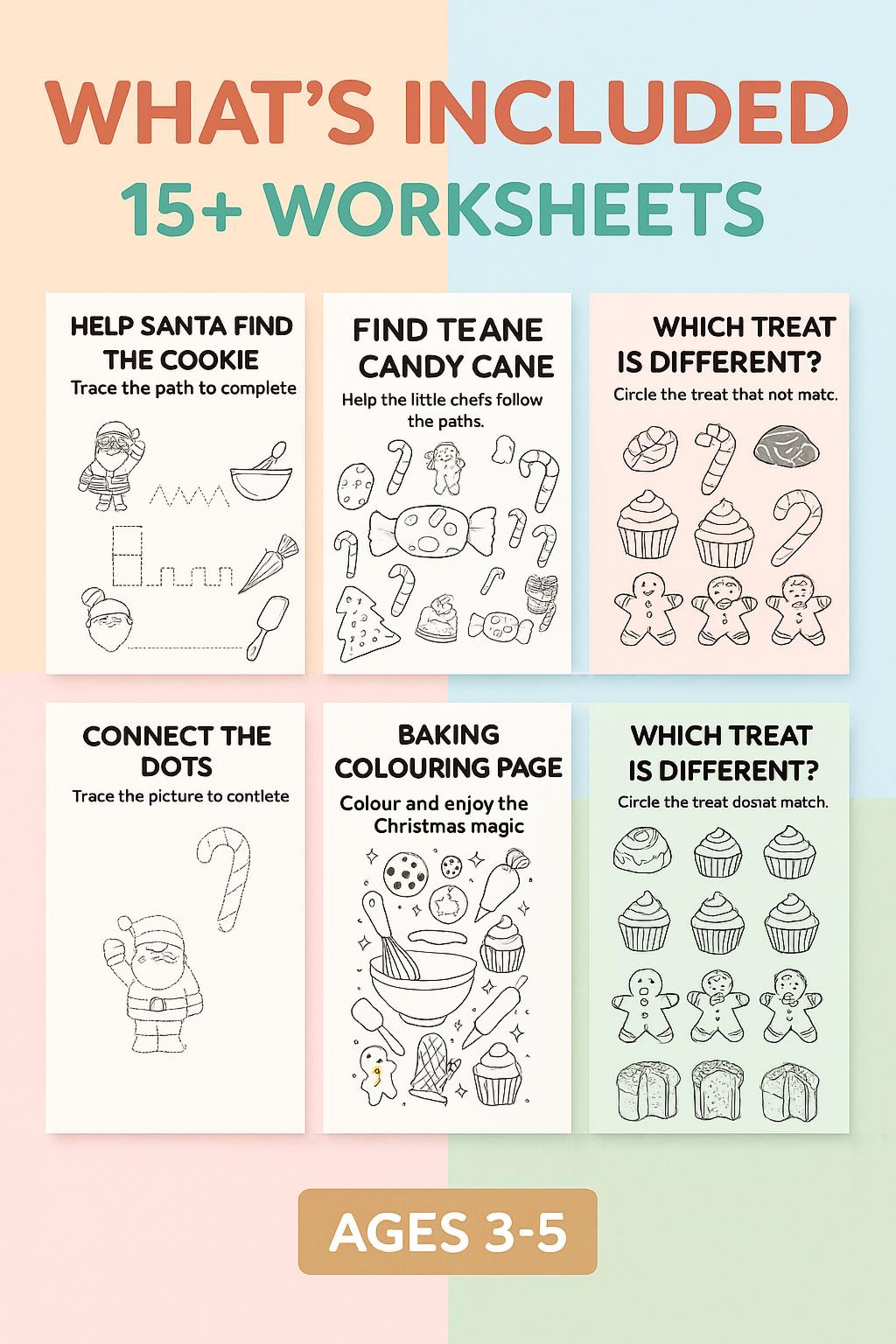 Christmas Activity Book for Kids | Baking, Tracing, Coloring, Mazes ...