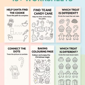 Christmas Activity Book for Kids | Baking, Tracing, Coloring, Mazes ...