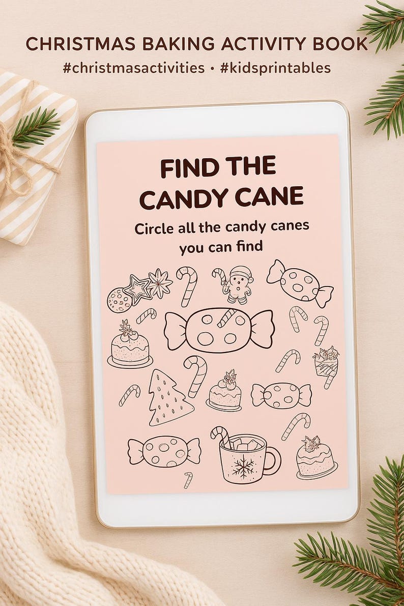 Christmas Activity Book for Kids | Baking, Tracing, Coloring, Mazes ...