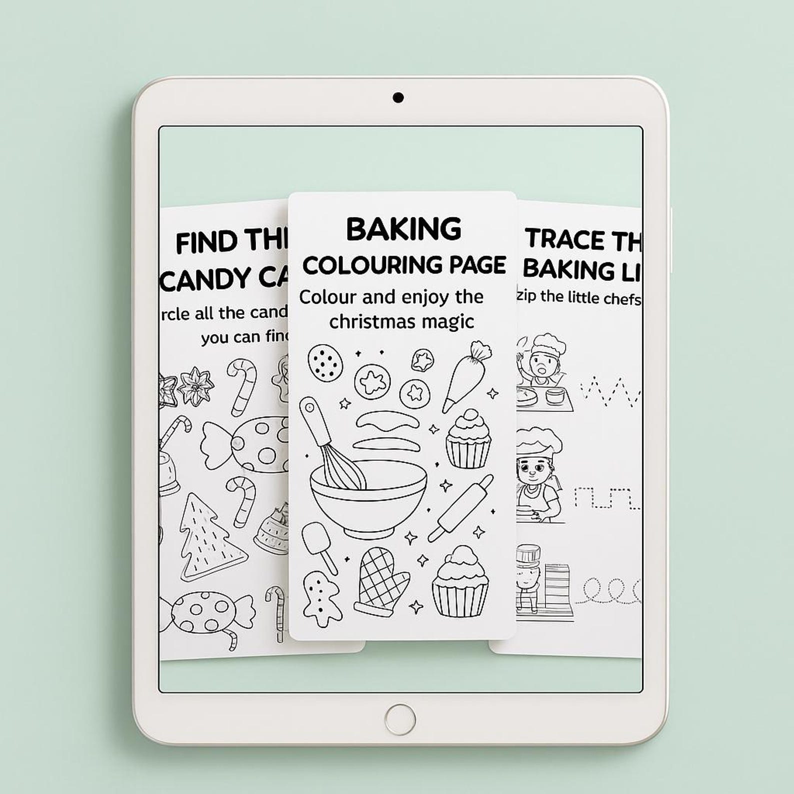 Christmas Activity Book for Kids | Baking, Tracing, Coloring, Mazes ...