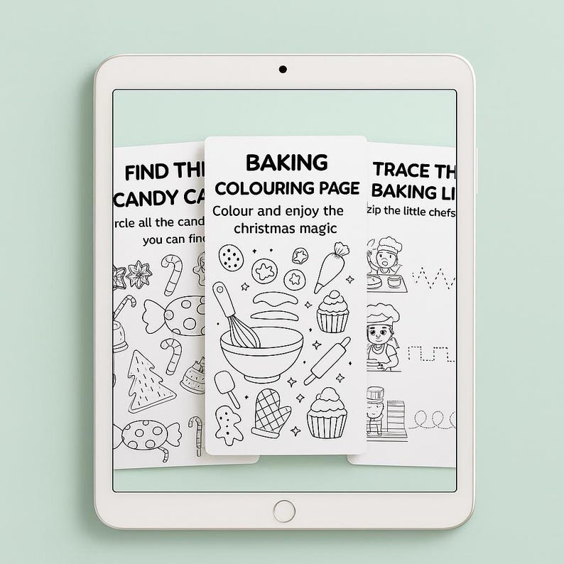 Christmas Activity Book for Kids | Baking, Tracing, Coloring, Mazes ...