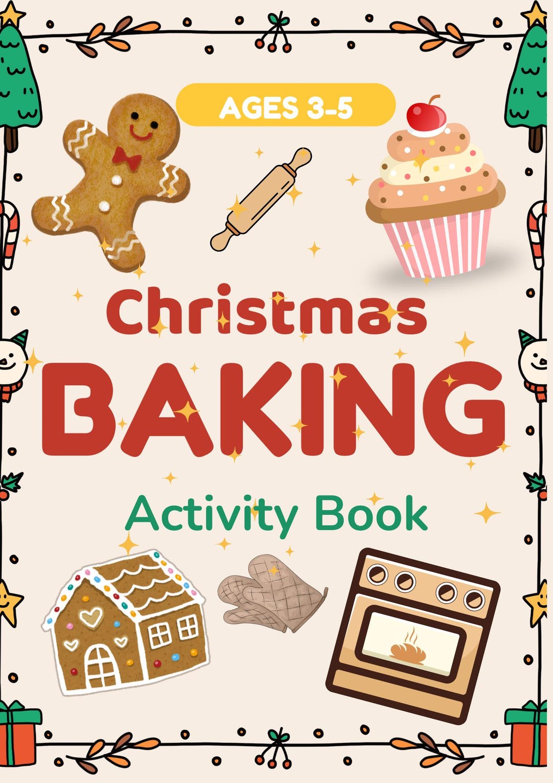 Christmas Activity Book for Kids | Baking, Tracing, Coloring, Mazes ...