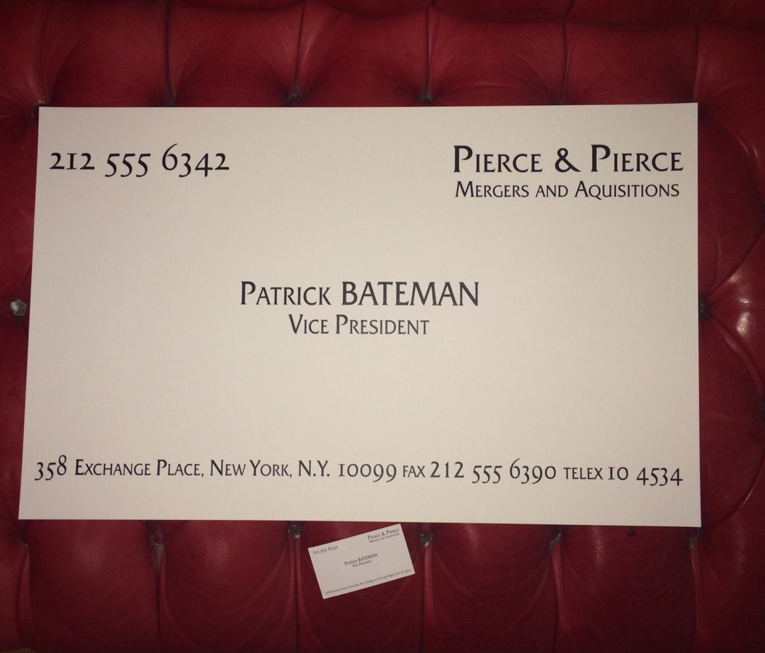 1 Huge (24" X 15") Limited Edition Screen-printed Patrick Bateman ...