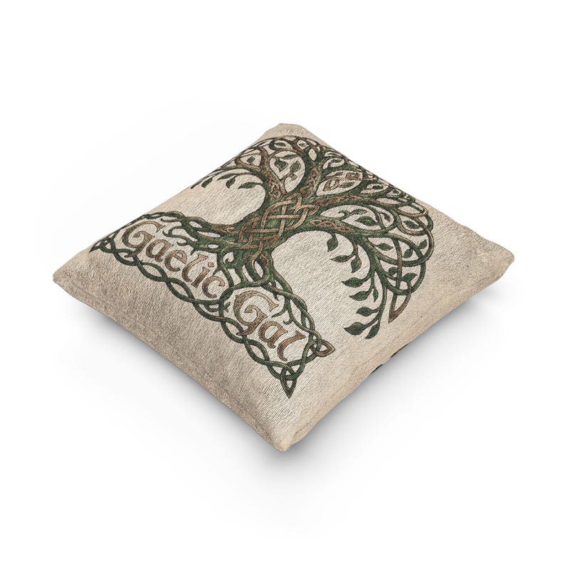 Celtic Tree of Life Pillow | Gaelic Gal Decor | Earthy Boho Cottage ...