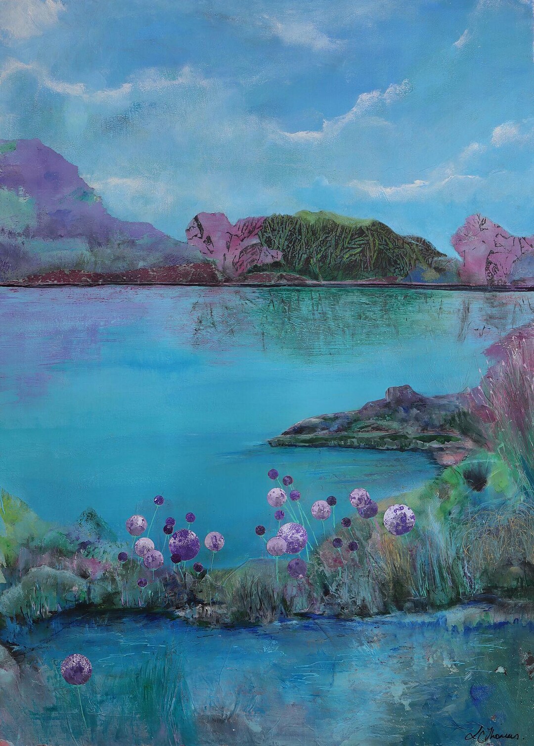 Giclée Art Print, Serene Lake Landscape, Optional Frame - Etsy UK