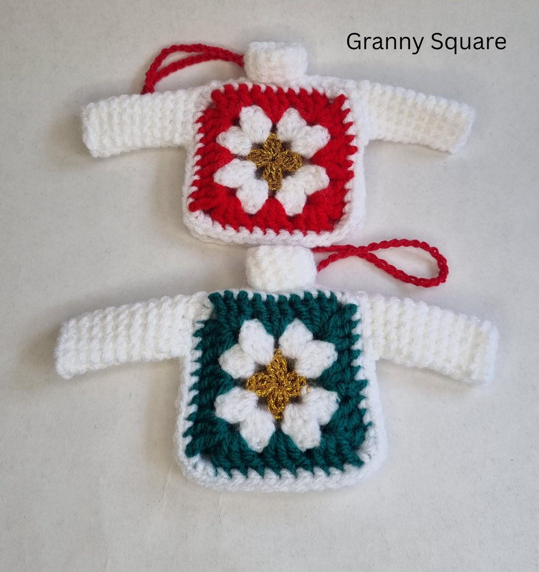 Handmade Mini Crochet Ugly Sweater Ornaments - Funny, Festive & Totally ...