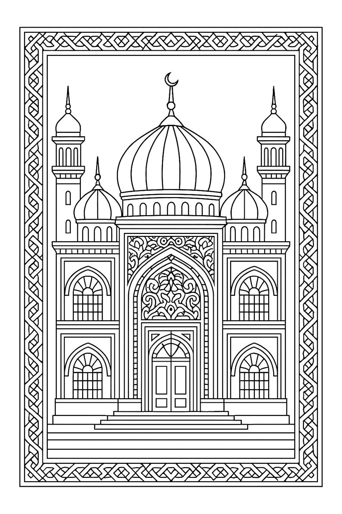 15 Islamic Geometric Colouring Pages | Arabesque Mandala Printable Art ...