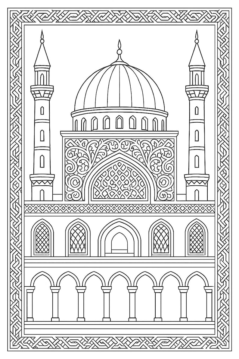 15 Islamic Geometric Colouring Pages | Arabesque Mandala Printable Art ...