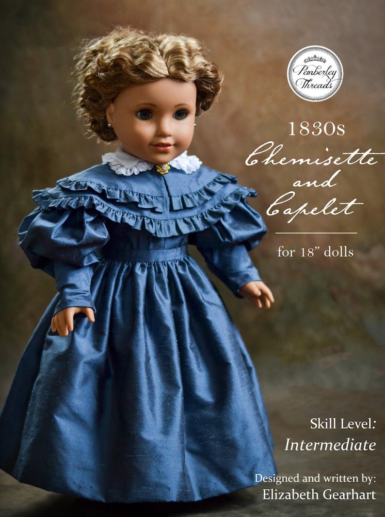 PDF Sewing Pattern 1830s Chemisette and Capelet for 18 Inch - Etsy