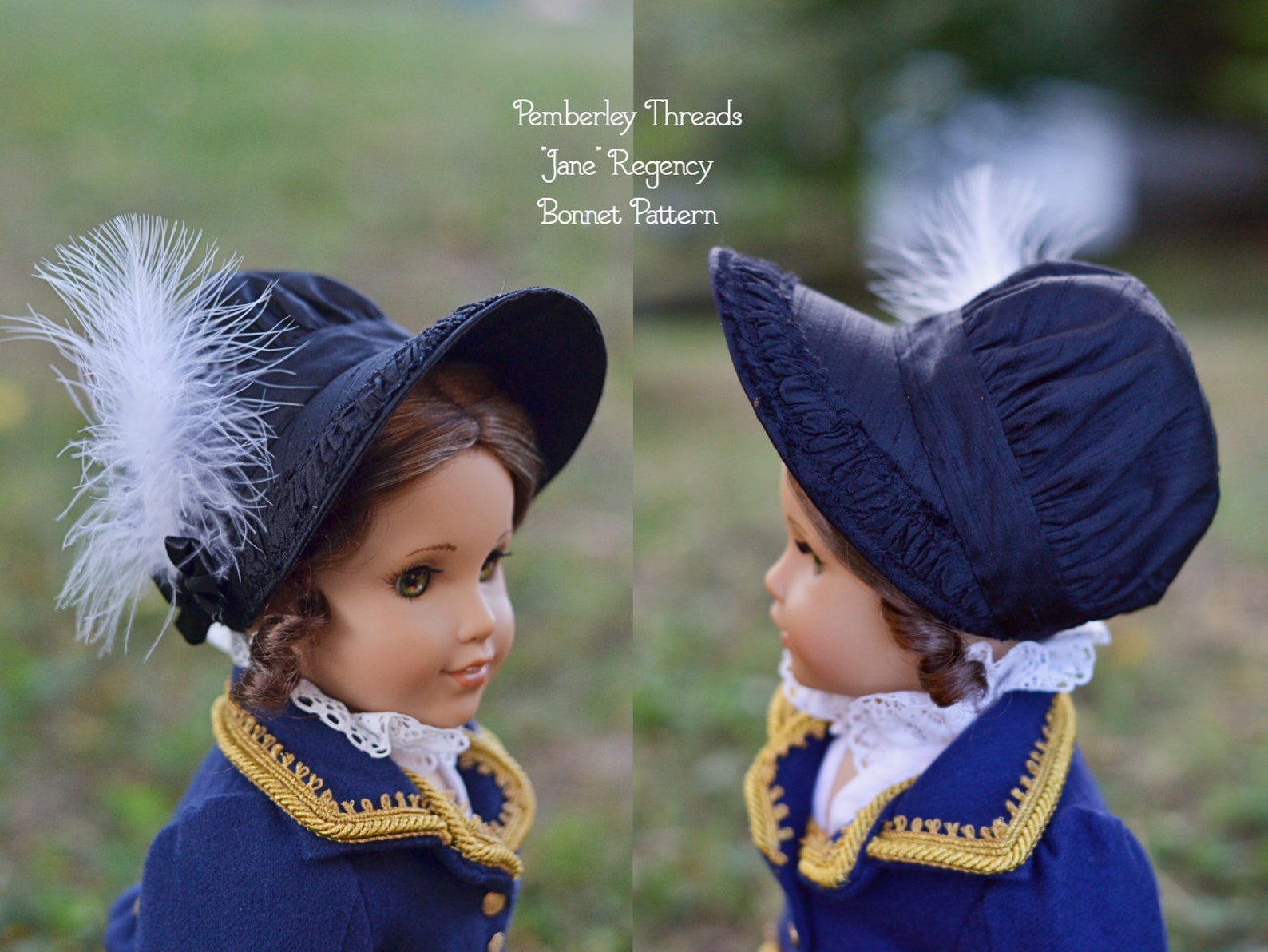 PDF Sewing Pattern Jane Regency Bonnet for 18 Inch Doll Such as ...