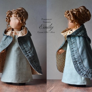PDF Sewing Pattern Emily Cloak 1780 - 1820 for 18 Inch Dolls - Etsy