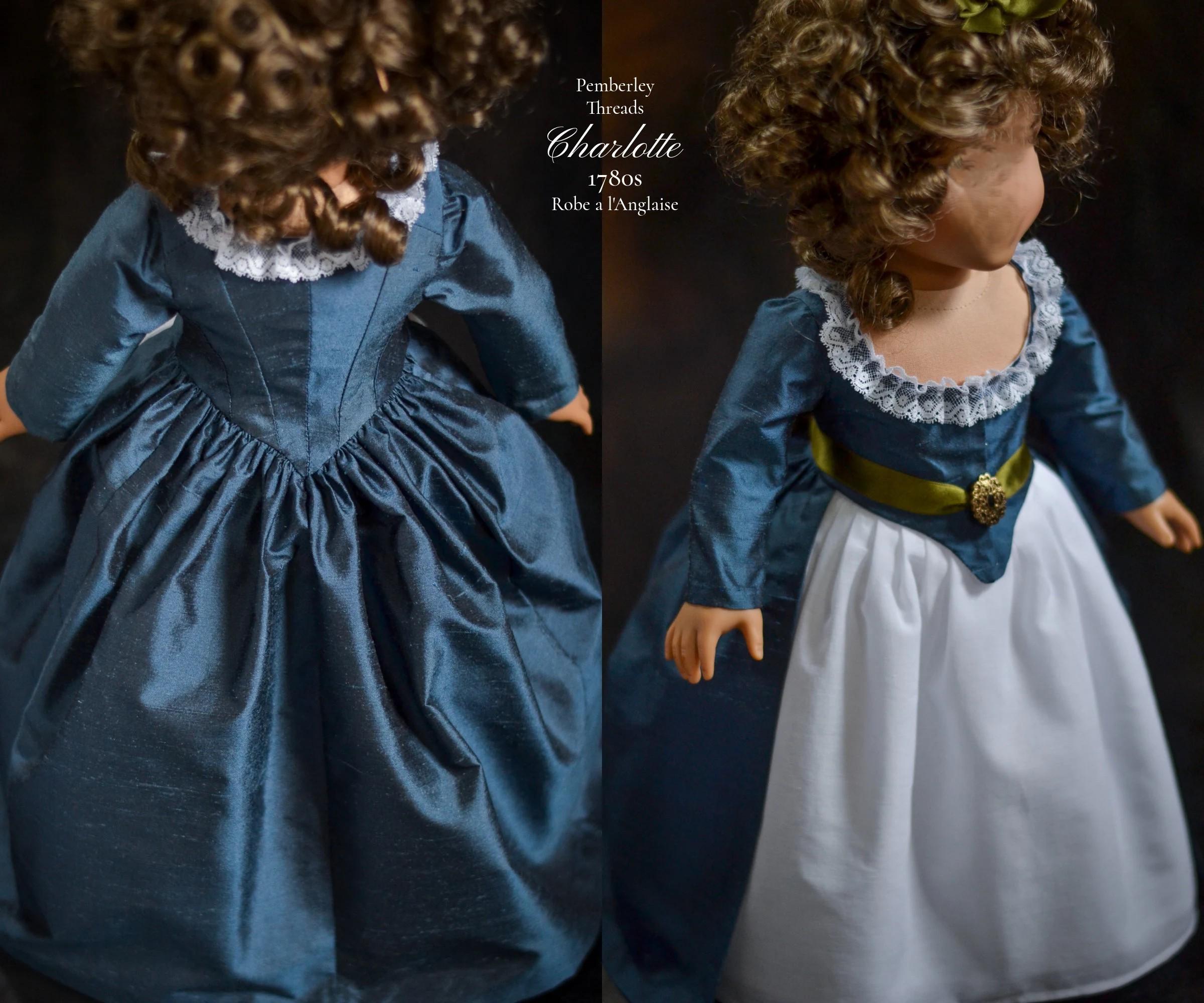 1780s Robe a L'anglaise PDF Sewing Pattern for 18-inch Doll Gown ...