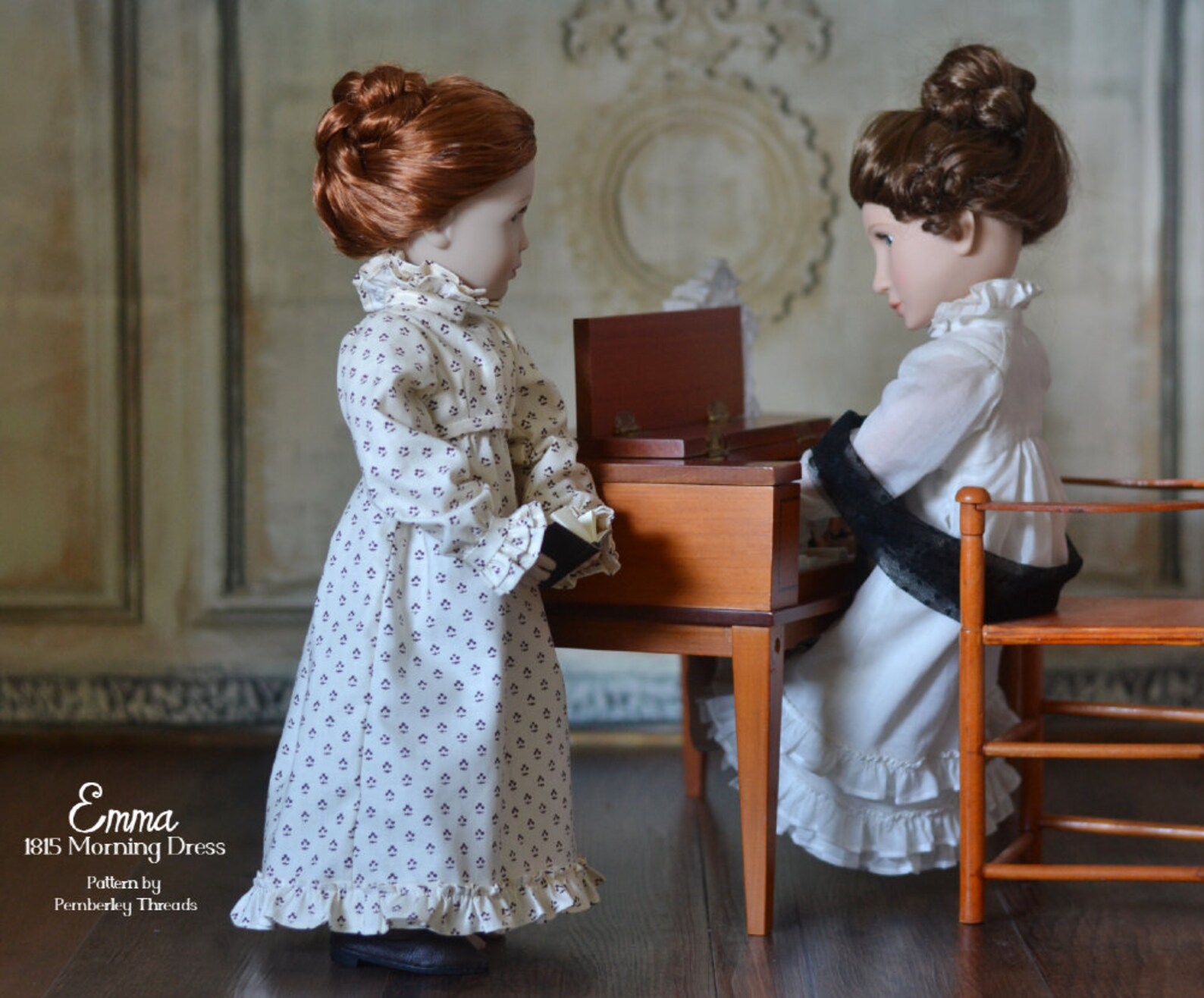 Emma 1815 Morning Dress Sewing Pattern for 16 Inch Dolls (PDF Pattern ...