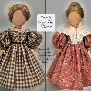 PDF Sewing Pattern Sophia 1830s Imbecile Sleeve Dress for 18 Inch Dolls ...