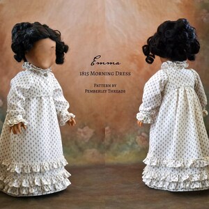 PDF Sewing Pattern Emma 1815 Morning Dress Regency for 18 Inch Dolls - Etsy