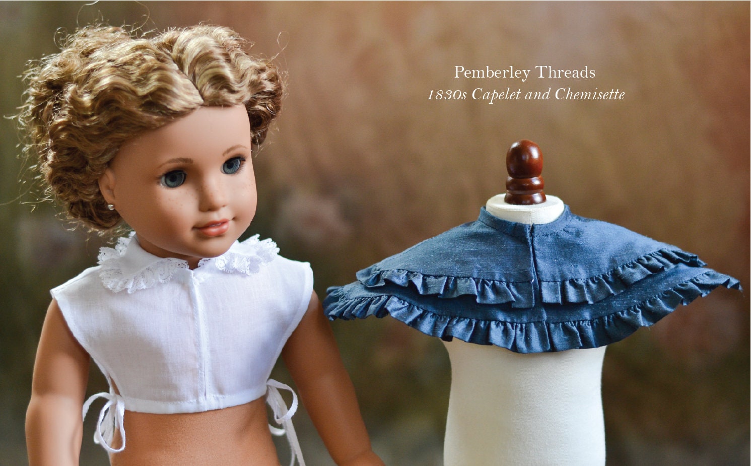PDF Sewing Pattern 1830s Chemisette and Capelet for 18 Inch - Etsy