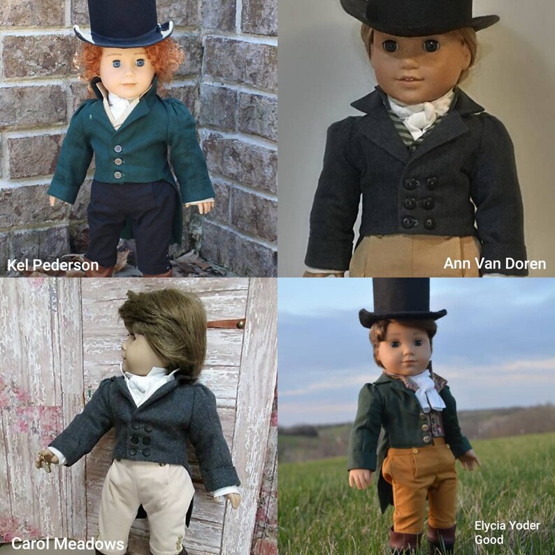 PDF Sewing Pattern Mr Darcy Regency Boy Doll Outfit Coat and | Etsy