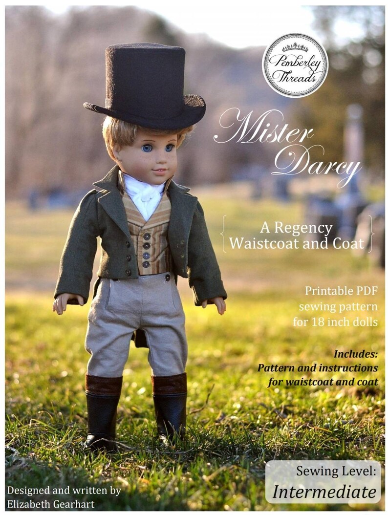 PDF Sewing Pattern Mr Darcy Regency Boy Doll Outfit Coat and | Etsy
