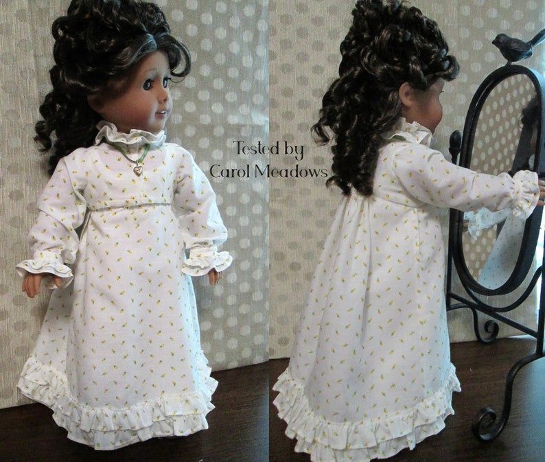 PDF Sewing Pattern Emma 1815 Morning Dress Regency for 18 Inch | Etsy