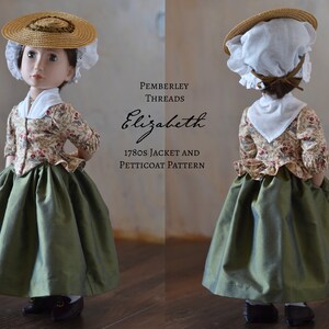 PDF Sewing Pattern Elizabeth 1780s Jacket and Petticoat 18th Century ...