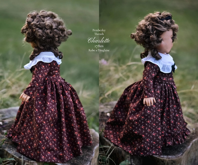 1780s Robe a L'anglaise PDF Sewing Pattern for 18-inch Doll Gown ...