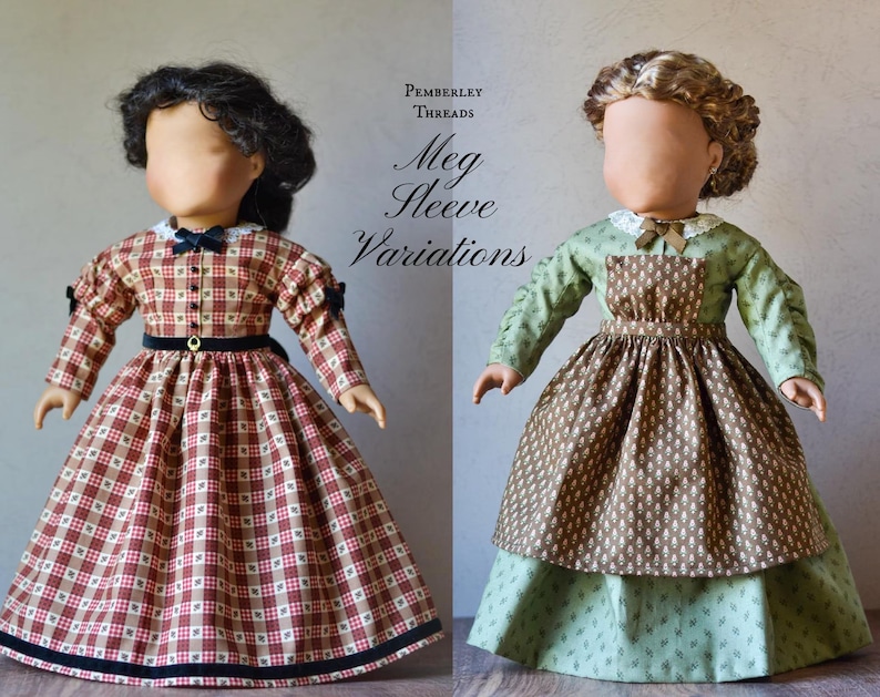 PDF Sewing Pattern Meg 1860 Day Dress Sleeve Variations for 18 Inch ...