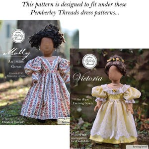 PDF Sewing Pattern Catherine 1830s Shift, Cap and Stays for 18 Inch ...