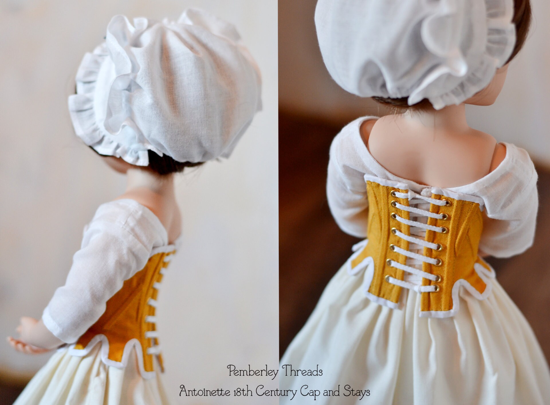 PDF Sewing Pattern Antoinette 18th Century Cap and Stays - Etsy