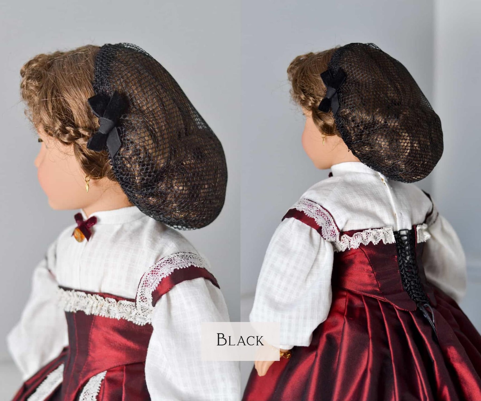 Victorian Hair Snood for 18 Inch Dolls Kit and Instructions - Etsy