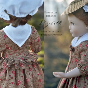 1780s Jacket & Petticoat PDF Sewing Pattern for 16" Dolls Elizabeth - Etsy