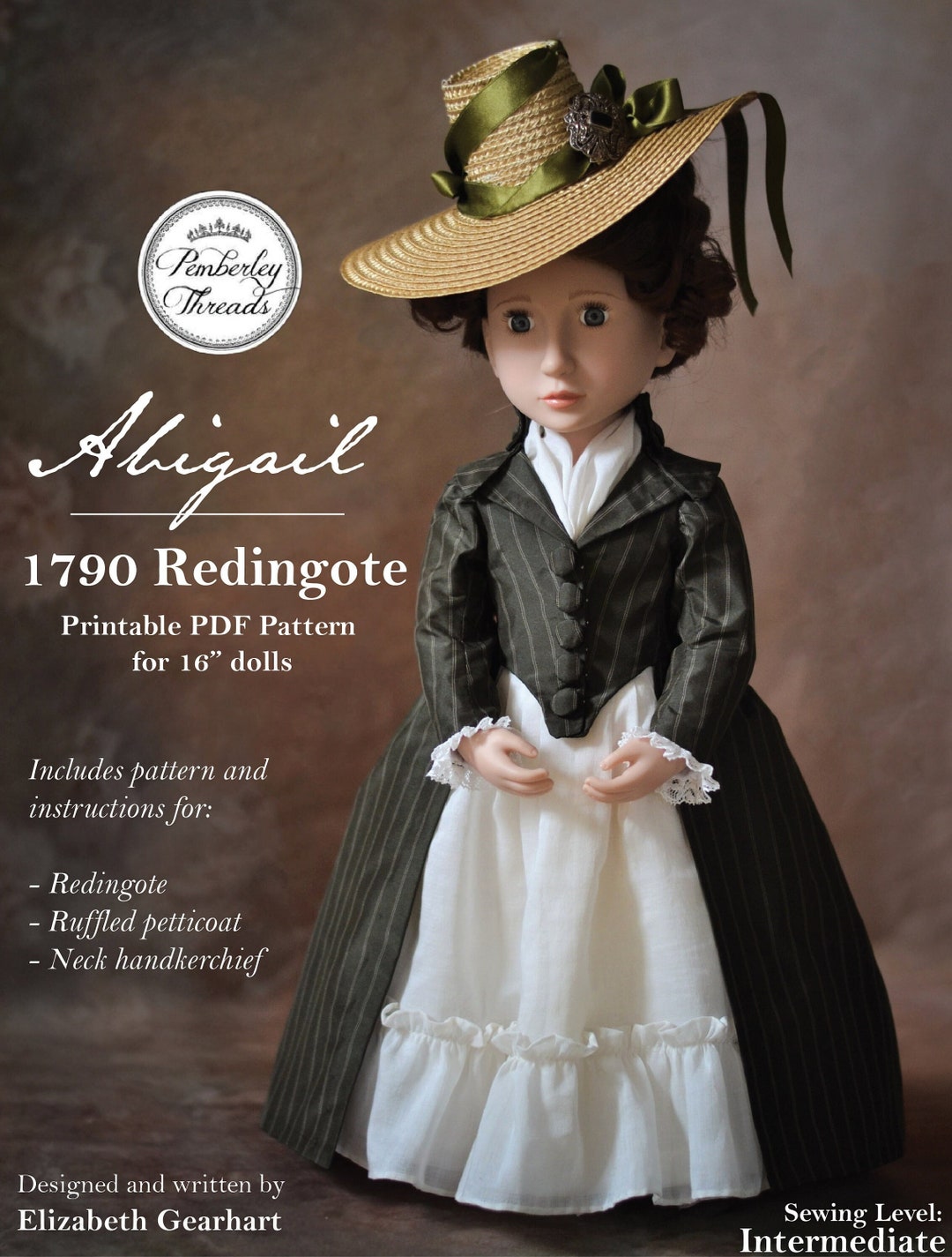 PDF Sewing Pattern Abigail 1790 Redingote and Petticoat 18th Century ...