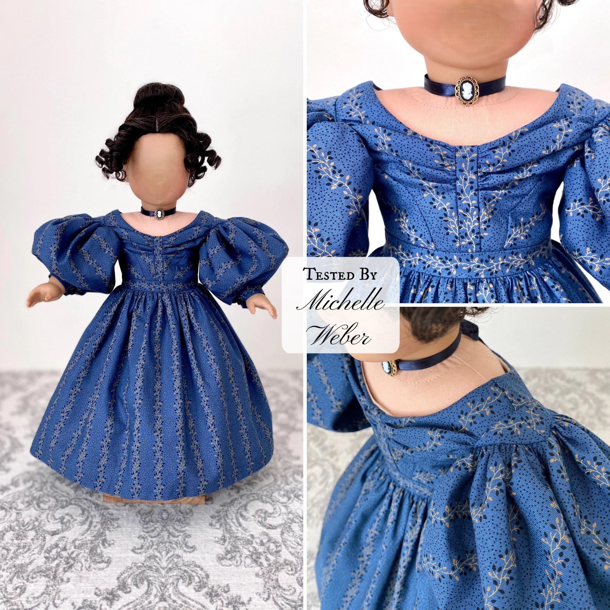 PDF Sewing Pattern Sophia 1830s Imbecile Sleeve Dress for 18 Inch Dolls ...