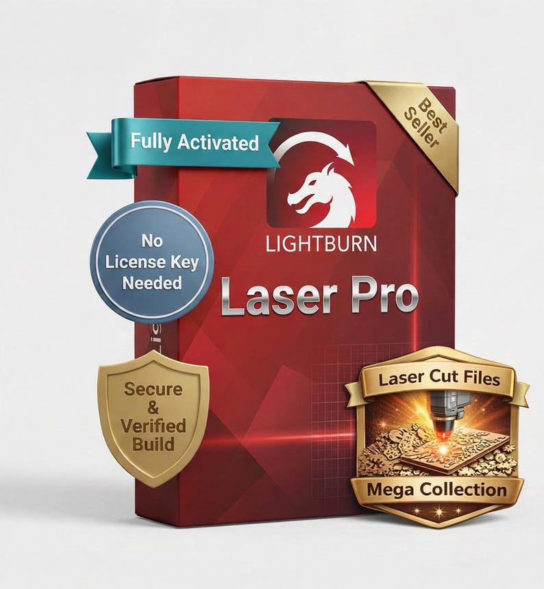 Lightburn Laser Pro - Laser Cut Files - Safe and Secure - Lifetime ...