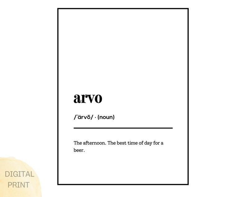 Funny Australia Definition Print, Humorous Aussie Wall Art, Down Under ...