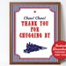 Train Thank You for Chugging by Sign, Train Favor Sign, Vintage Train ...